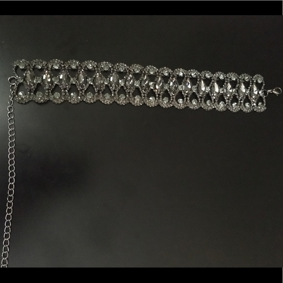 Jewelry | Rhinestone Black Stone Chocker | Poshmark